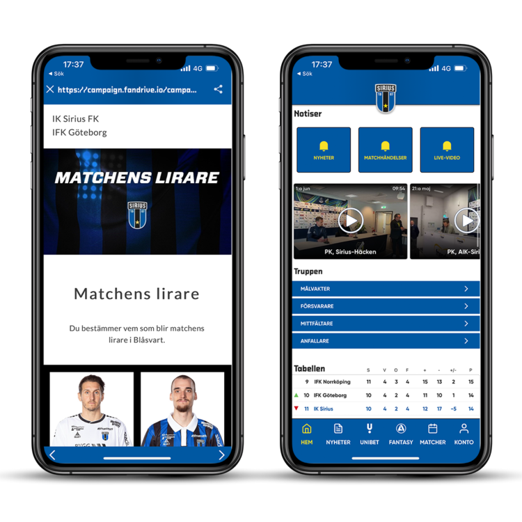 Ladda ner appen Sirius Live - Sirius Fotboll
