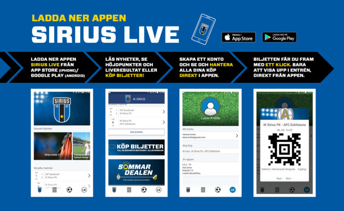 Ladda ner appen Sirius Live - Sirius Fotboll