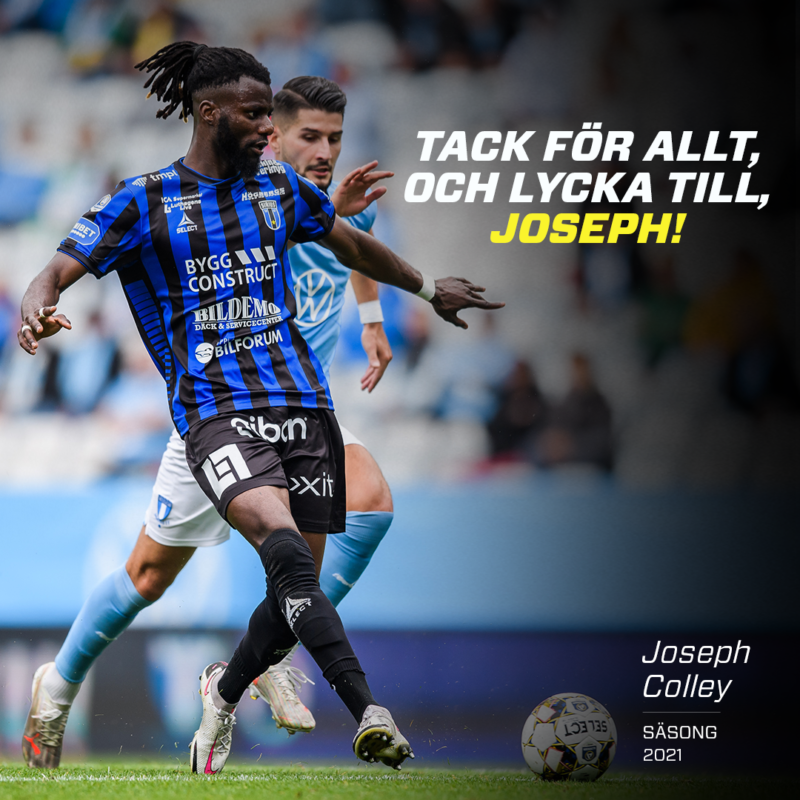Joseph Colley lämnar Sirius Fotboll - Sirius Fotboll