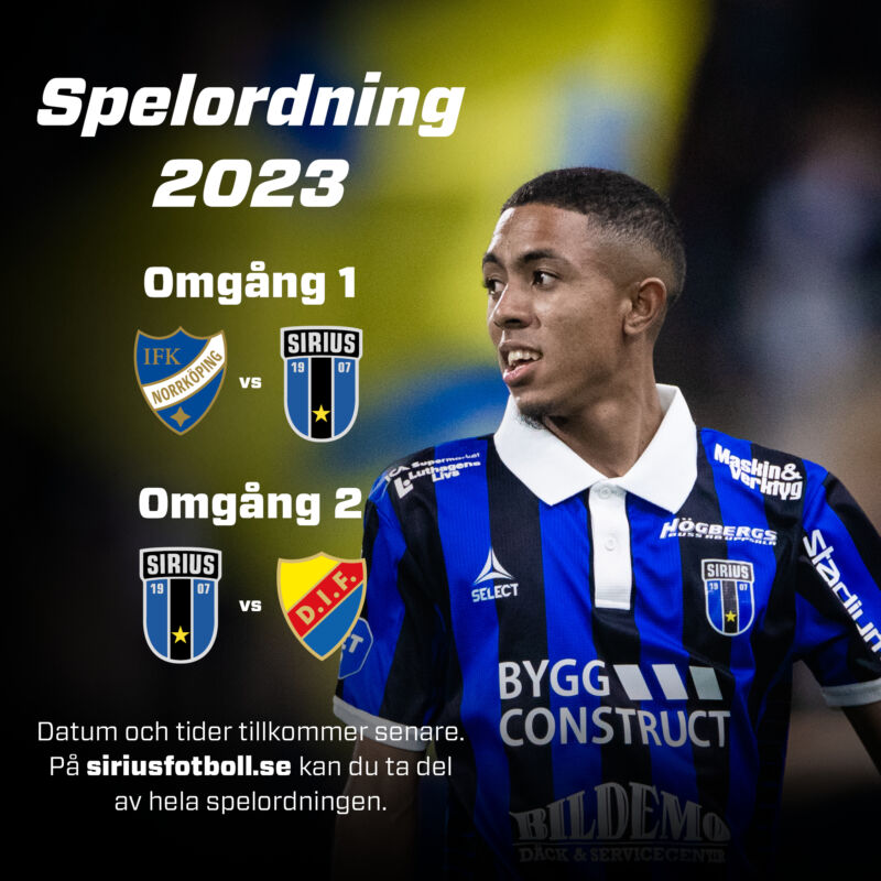 Spelordningen för Allsvenskan 2023 fastställd - Sirius Fotboll