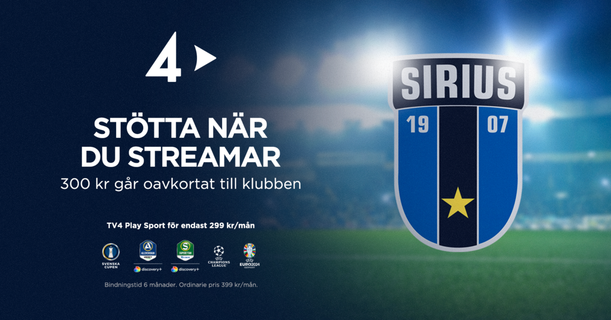 Svenska Cupen sänds på TV4 Play - Sirius Fotboll